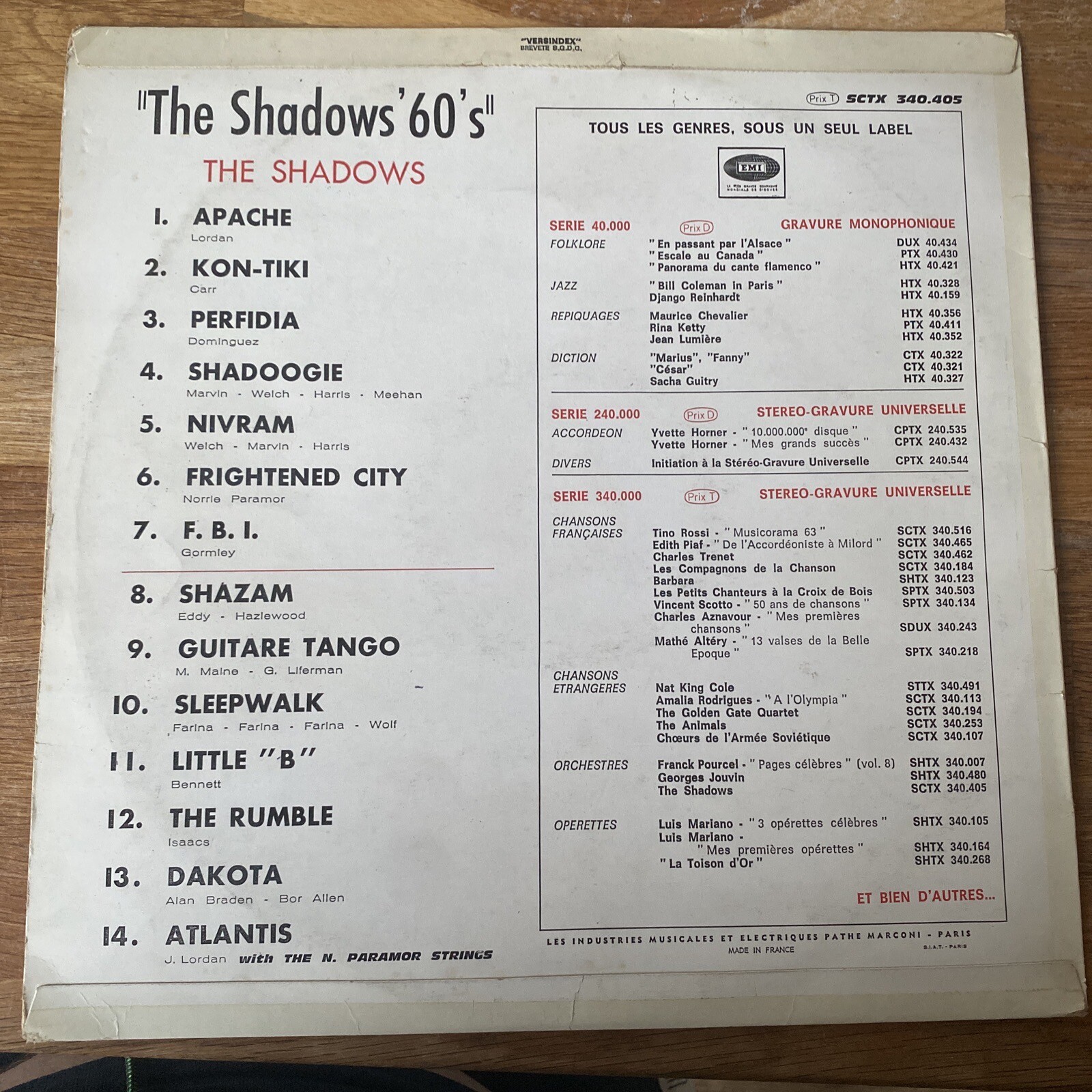 THE SHADOWS - THE SHADOWS' 60's LP RECORDS PATHE MARCONI FRANCE 1967 (5 ...