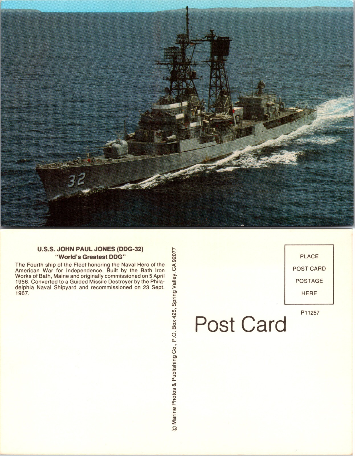USS John Paul Jones DDG 32 Naval Ship Postcard | eBay