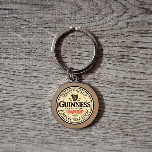 Guinness Stout Irish IRE Pub inspired Fob Keyring Key Ring UK Gym ...