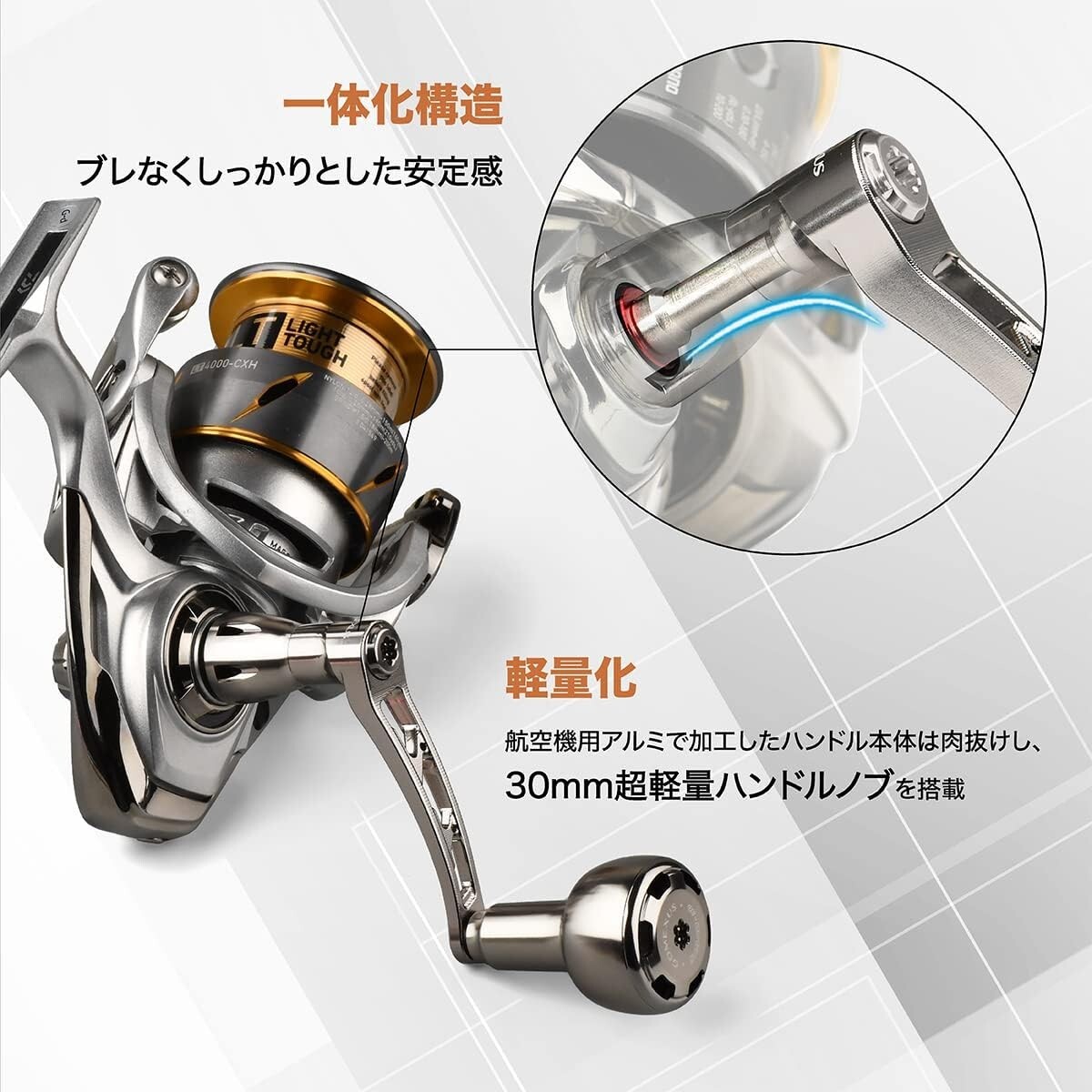 Gomexus 57mm Single Power Handle for Daiwa Certate Caldia Exist LT ...