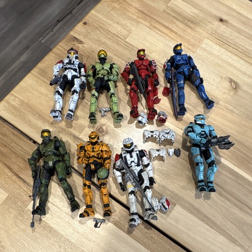 McFarlane Halo 3 Spartan Action Figures Mixed Lot - 8 Figures with ...