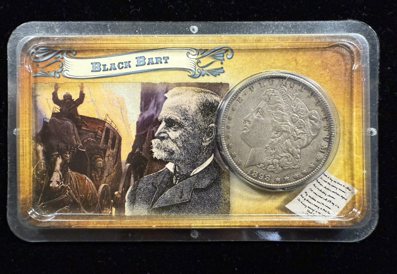 1898 $1 Morgan Silver Dollar Wild West Black Bart Item#204 | eBay