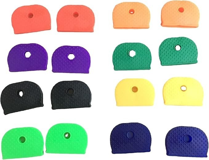 24 Pieces Key Covers Caps Set, Flexible Key Cover Square Key Cap Rubber ...