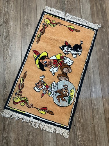 Vintage Walt Disney's Pinocchio Rug 1950s Cleo Figaro Jiminy Cricket | eBay
