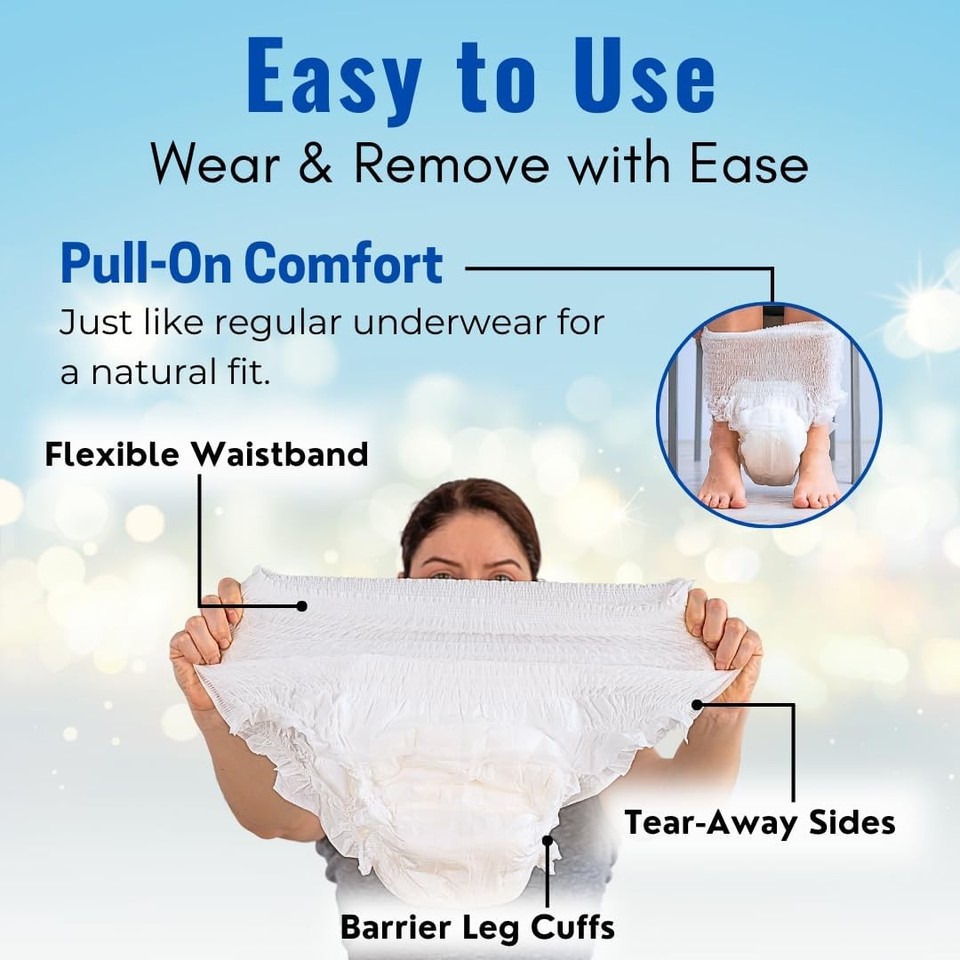 18x EXTRA LARGE Incontinence Pants Women & Men Maxi Adult Diapers Pull ...