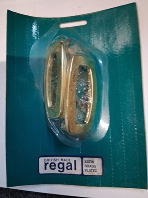 Regal Vintage Pull Handle Satin Brass Plated 70 x 45mm (L9025 BR) | eBay UK