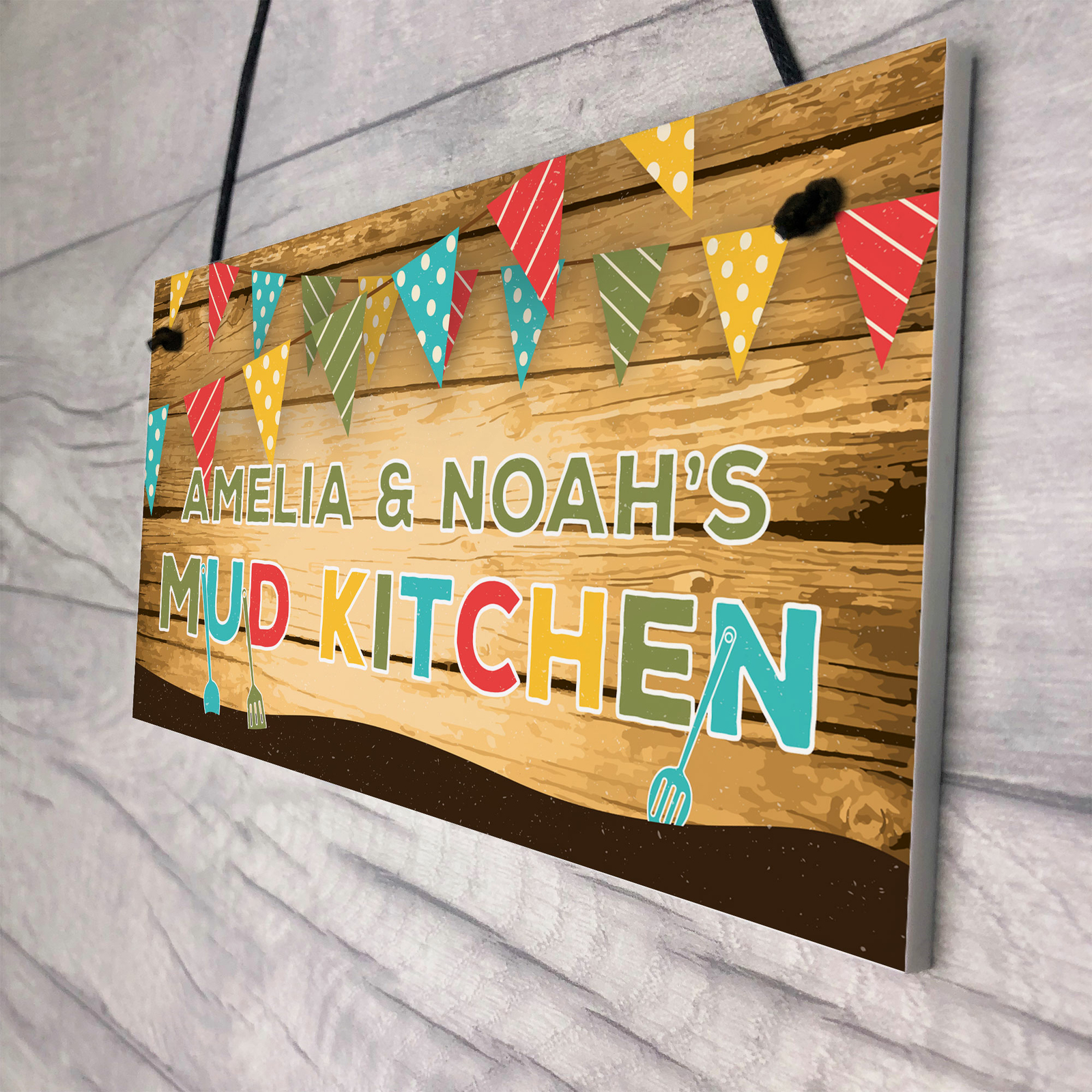 Personalised Colourful Mud Kitchen Sign For Garden Daughter Son Gift ...