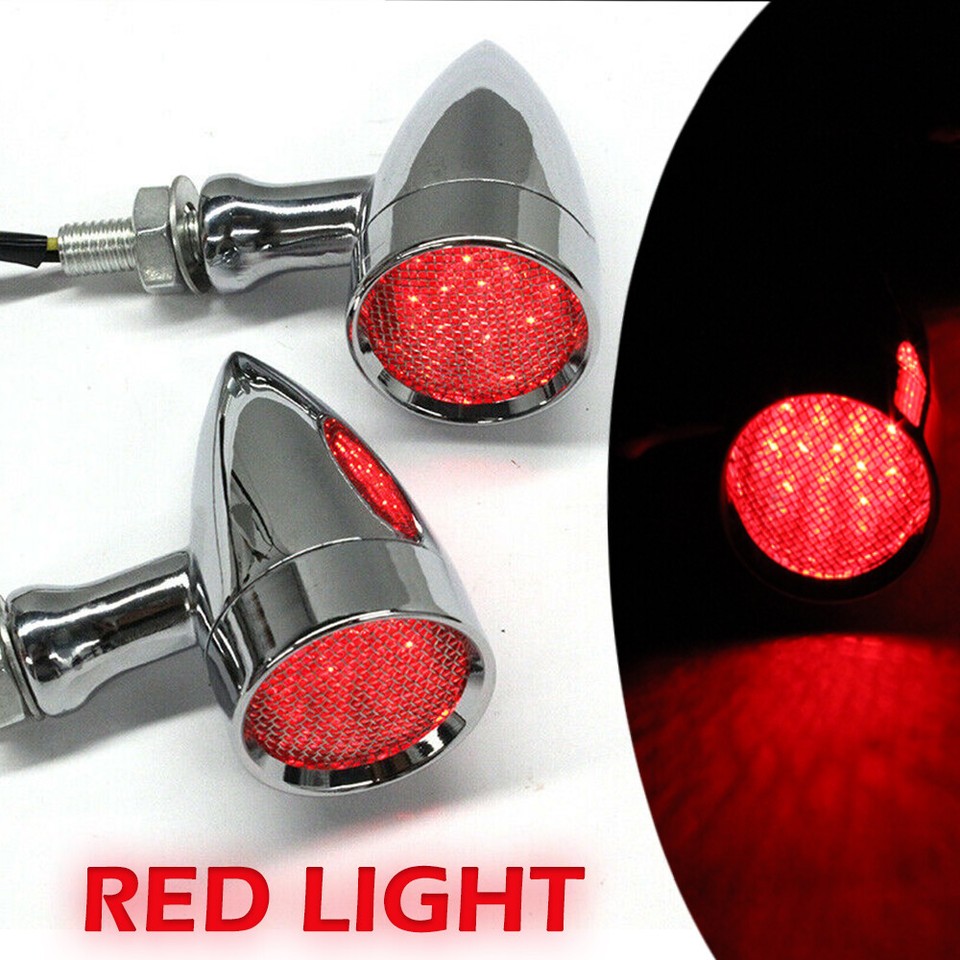 4pcs Bullet Motorcycle LED Turn Signal Blinker Lights For Harley ...