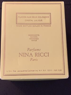 VINTAGE SEALED CRYSTAL PURE PERFUME NINA RICCI L'AIR DU TEMPS - 1/4 FL ...