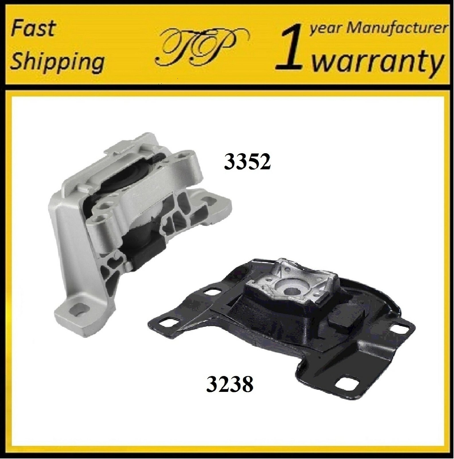 2PCS FRONT MOTOR & TRANS MOUNT FOR 2017 FORD ESCAPE 1.5L - AUTO TRANS ...