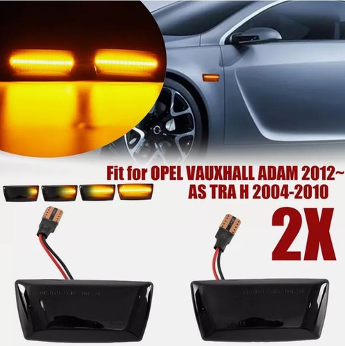 2x Side Indicator LED Dynamic Light Set For Adam Astra H J GTC VXR ...