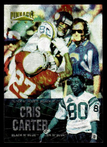 1996 Pinnacle #11 Cris Carter Black 'N Blue | eBay