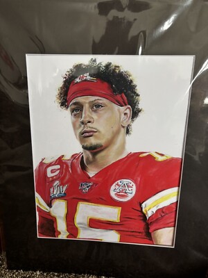 Patrick Mahomes Portrait, NFL Artwork, Kansas City Chiefs, Pencil ...