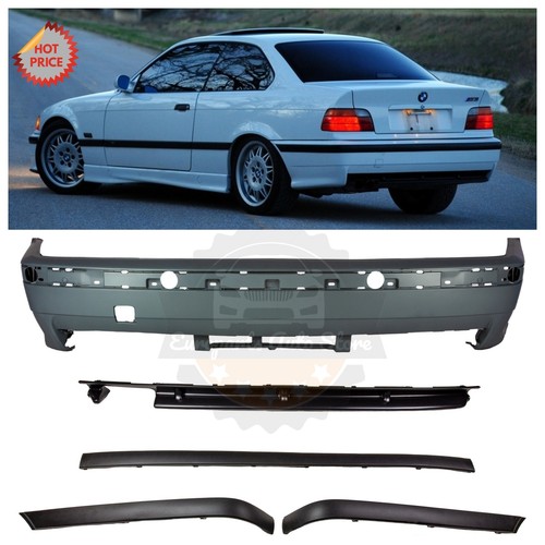 BMW E36 M3 STYLE REAR BUMPER W/ MOULDING TRIMS FOR ALL 1992-99 2D 4D ...