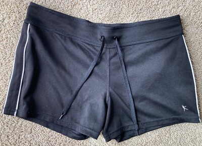 Danskin Now Womens Running Short black mesh size L Large 12-14 ...