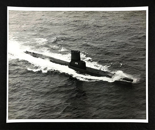 1966 USS Runner SS 476 Submarine Tench Class Underway Vintage Navy ...