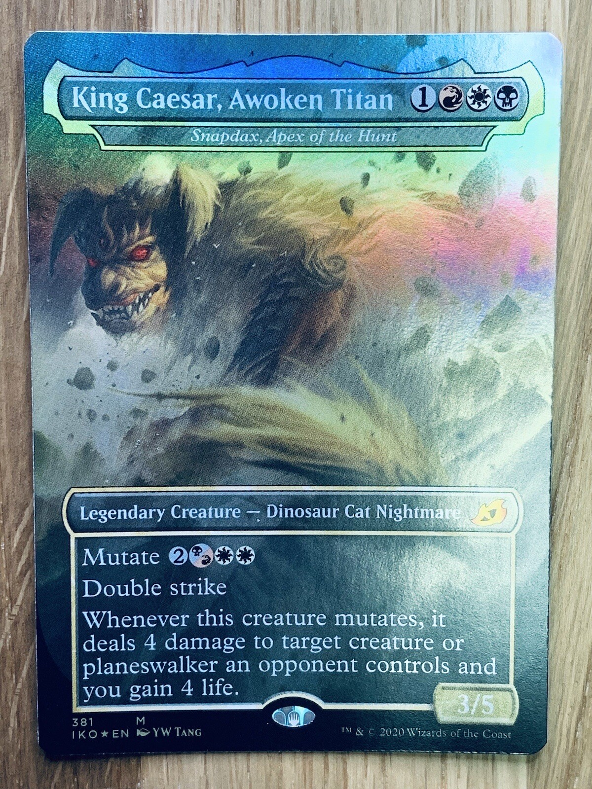 King Caesar, Awoken Titan FOIL (Snapdax, Apex of the Hunt) Ikoria MtG ...