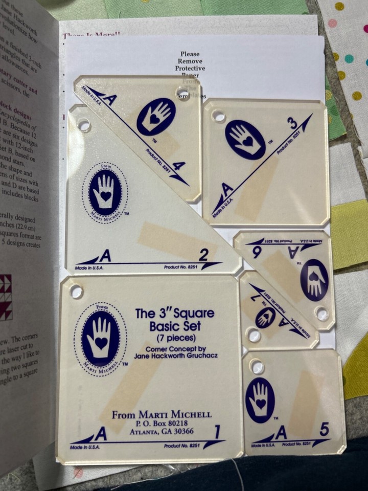 Marti Michell Perfect Patchwork Template-Set A - 3" Basic Square Set 7/Pkg | eBay
