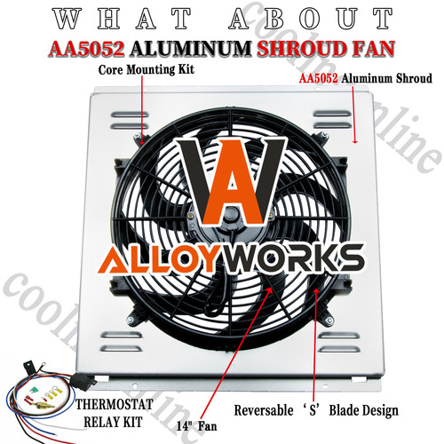 ALUMINUM ELECTRIC SHROUD 14''90W FAN FITS 1985-94 FORD RANGER EXPLORER ...