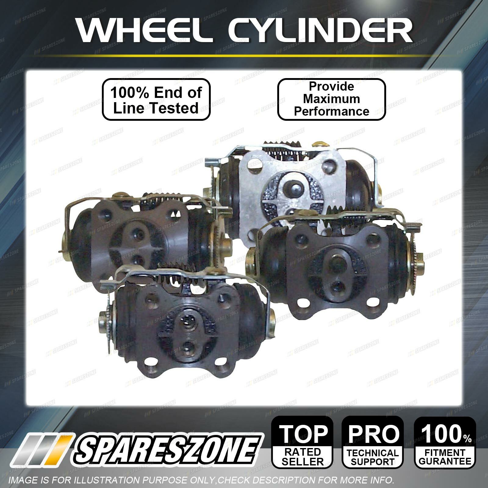4 Rear Wheel Cylinders LH + RH for Toyota Coaster BB20 BB21 HB30 HZB30 ...