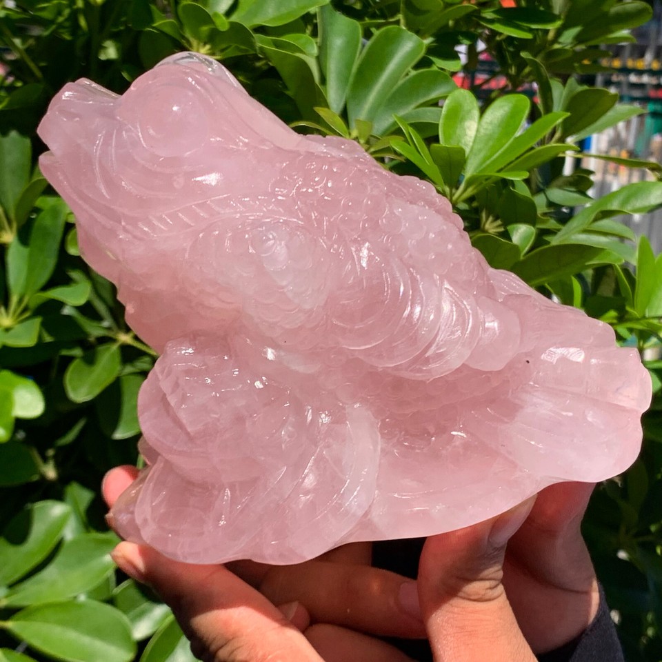 4.19LB Natural Powder Crystal Toad Quartz Carving Healing | eBay