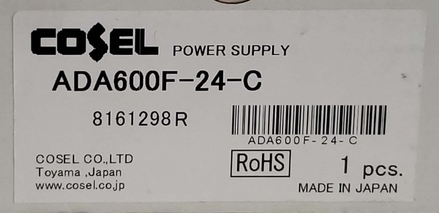 Cosel Ada600f-24-c Switching Power Supplies 600w 24v 14-25a W/coating ...