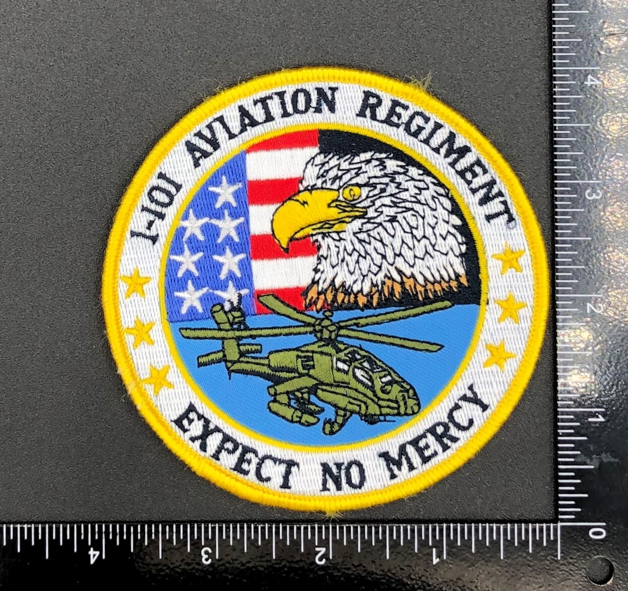 1-101 Aviation REGT Expect No Mercy Apache Army Aviation Patch OEF OIF ...