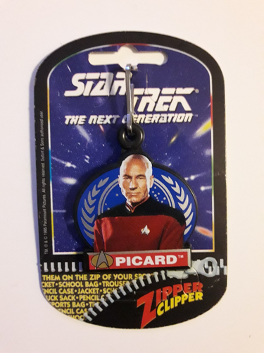 Star Trek STNG Zipper Clipper :Captain Picard, Brand New 1995 Paramount ...