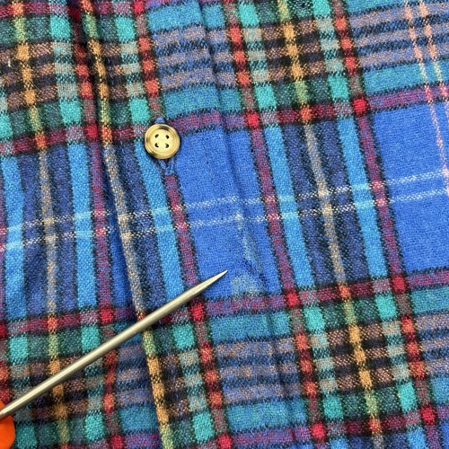 Vintage Pendleton Blue Plaid Wool Long Sleeve Button Down Shirt Size XL ...