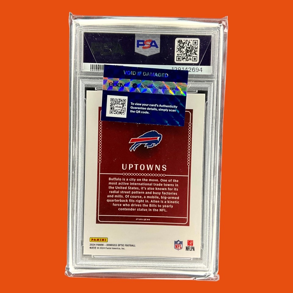 2024 Panini Donruss Optic Uptowns Case Hit Josh Allen PSA 10 GEM MINT ...