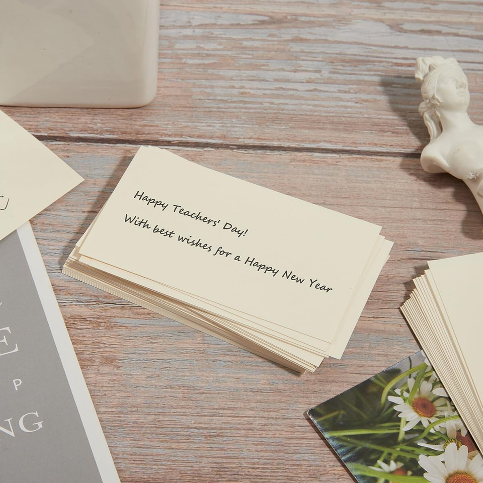 100 Pack Thick Paper Cardstock Blank Heavy Cards Stock for Invitations ...