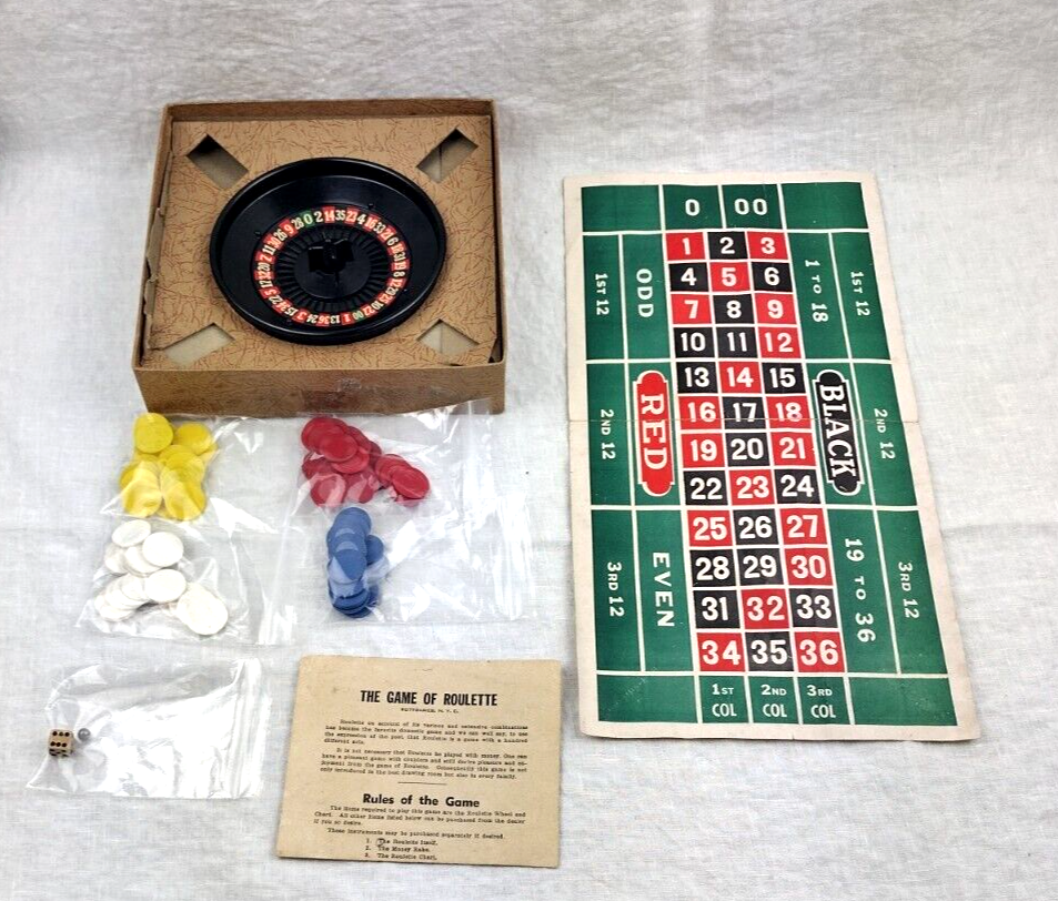 Vintage Rott Games Roulette Wheel with ball and coins - 1582 Rottgames ...