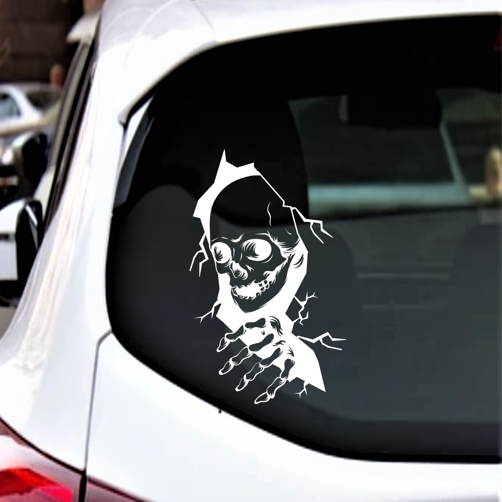 Peeking Skeleton Skull Decal Car Tumbler Window Wall JDM Stickers 22 ...
