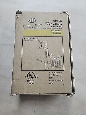HALEX HNF60R 60-AMP Non-Fuse Air Conditioner Disconnect NEW 51411600013 ...