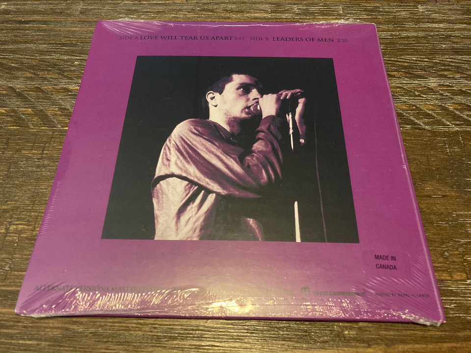 Joy Division "Love Will Tear Us Apart" 7 (Vinyl,Cleopatra) Purple/Black ...