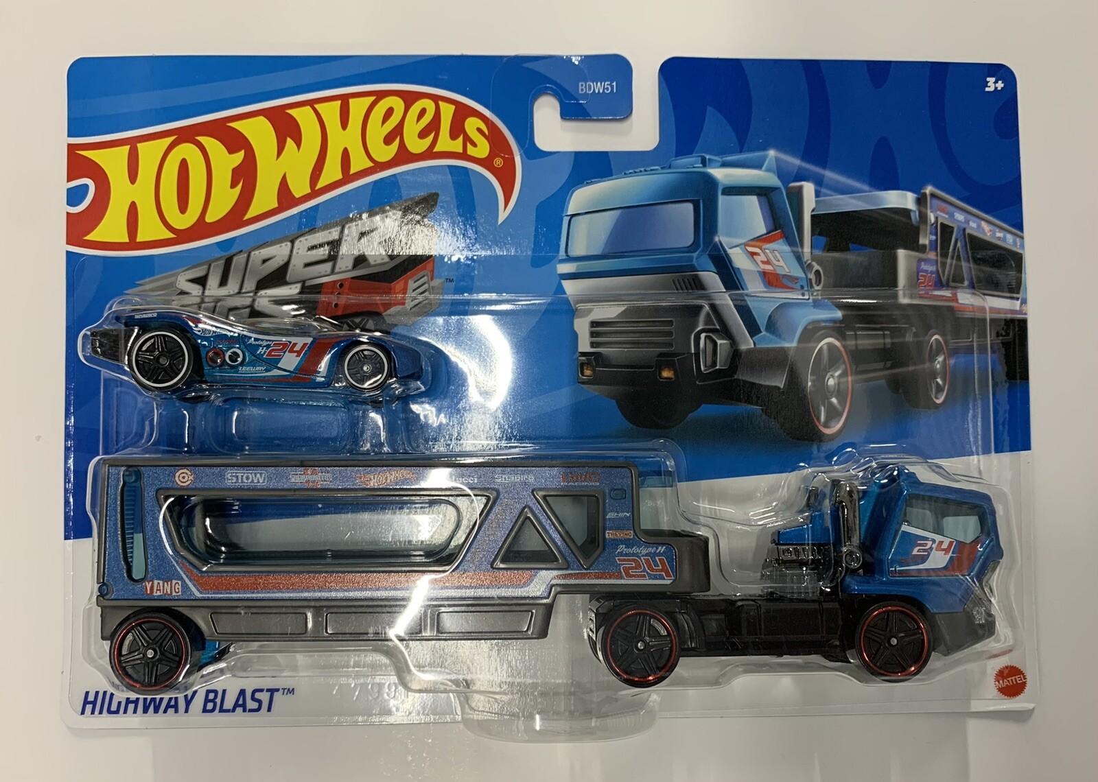 Hot Wheels Super Rigs Highway Blast Blue 2024 Rare New In Hand | eBay