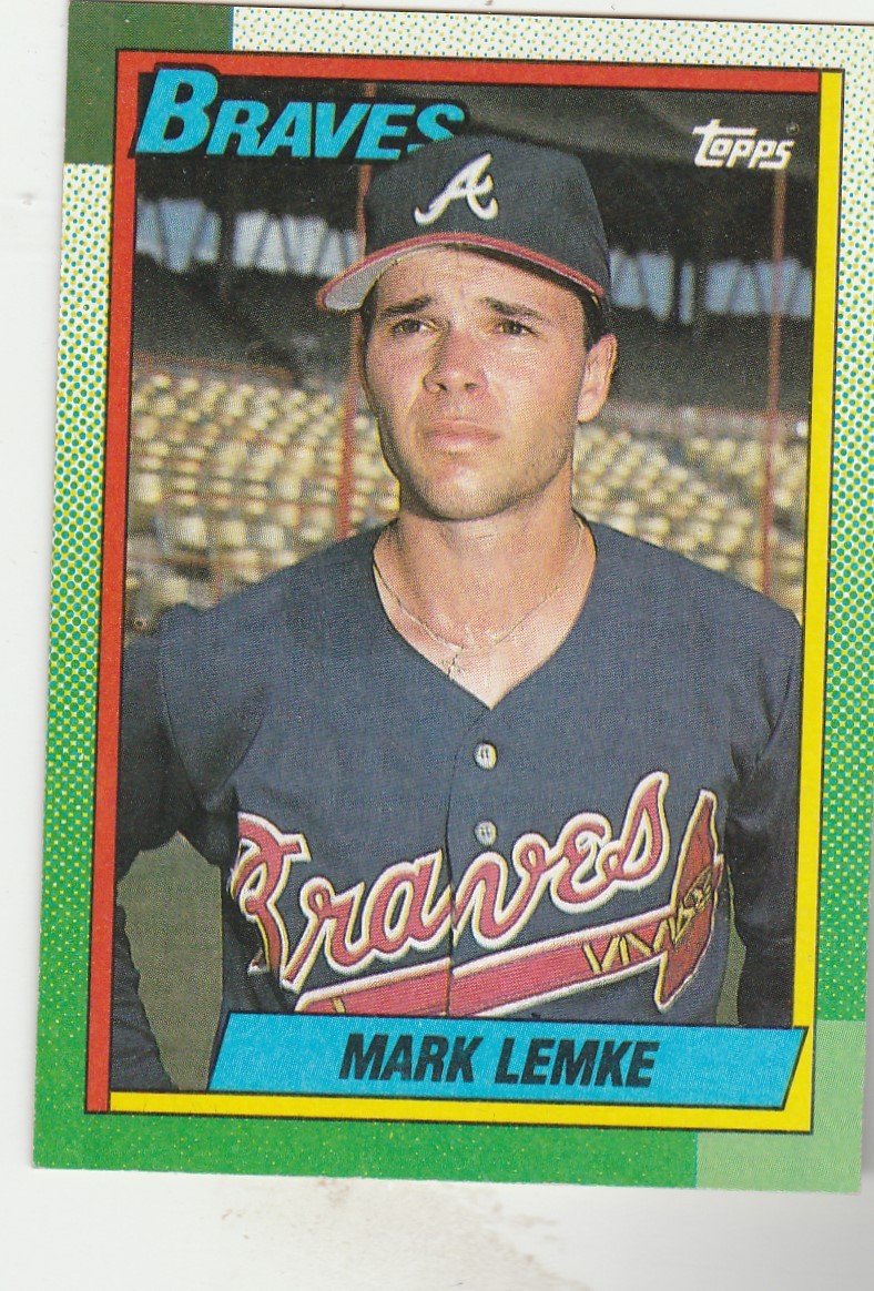 FREE SHIPPING-MINT-1990 Topps #451 Mark Lemke Atlanta Braves PLUS BONUS ...