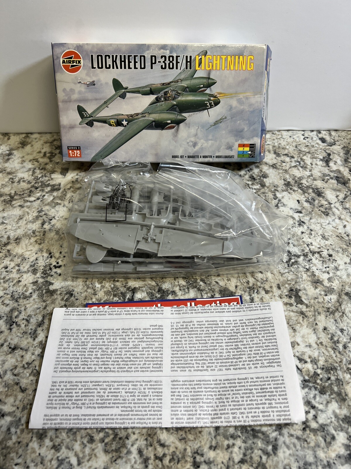 Airfix 1/72 02088 Lockheed P-38F/H Lightning Model Kit 1997 Series 2 ...