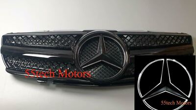 Mercedes R230 SL500 SL600 Grille Grill illuminated LED logo emblem ...