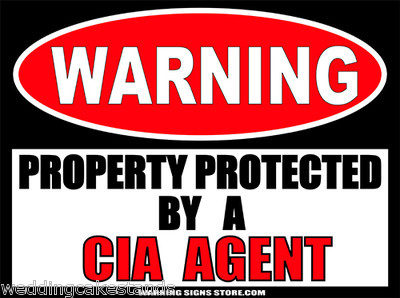 CIA Agent Funny Sticker Central Intelligence Agency Warning Decals 2 ...