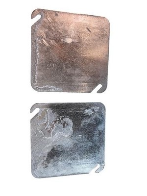 2pk Metal Electrical Box Cover Plates, Electric Junction Box Cover 4"x4 ...