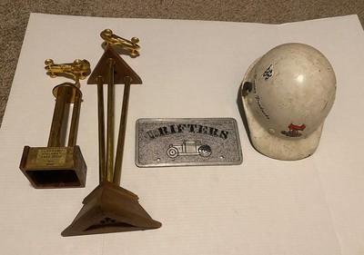 lot of vintage drag racing memorabilia 1950s Trophies And Custom Plate ...