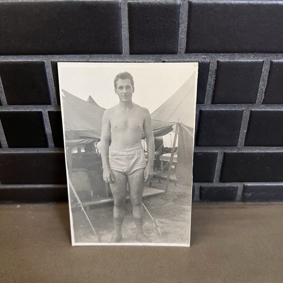 Handsome Soldier Man Underwear Vintage Photo GAY INTEREST 1940s Army ...