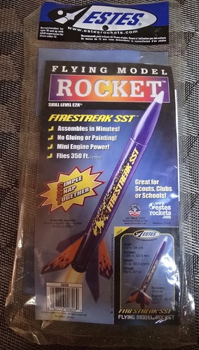 Estes Firestreak SST 10.2" Flying Model Rocket Kit; Snaps Together ...