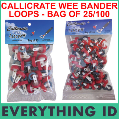 LOOPS FOR THE CALLICRATE WEE CASTRATION BANDER CALVES LAMBS KIDS BAG OF ...