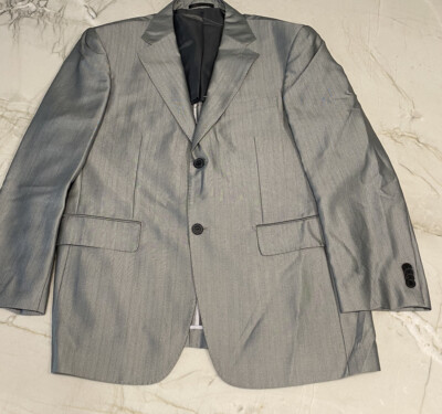 Gray 2 Button blazer jacket sport suit coat mens US Size Large Korean ...