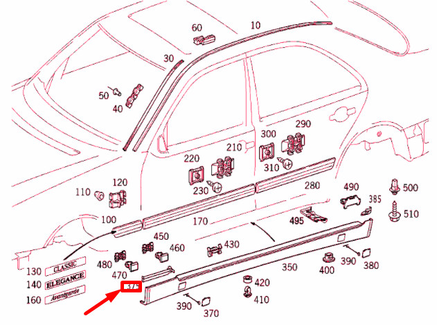 MERCEDES-BENZ E W210 SIDE SILL FRONT LEFT PANEL COVER A2106987130 for ...