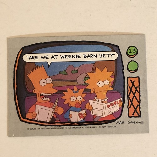 The Simpsons Trading Card 1990 #13 Bart Maggie & Lisa Simpson | eBay