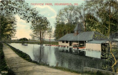Vintage Postcard; Boat House, Fairview Park, Indianapolis IN Unposted ...