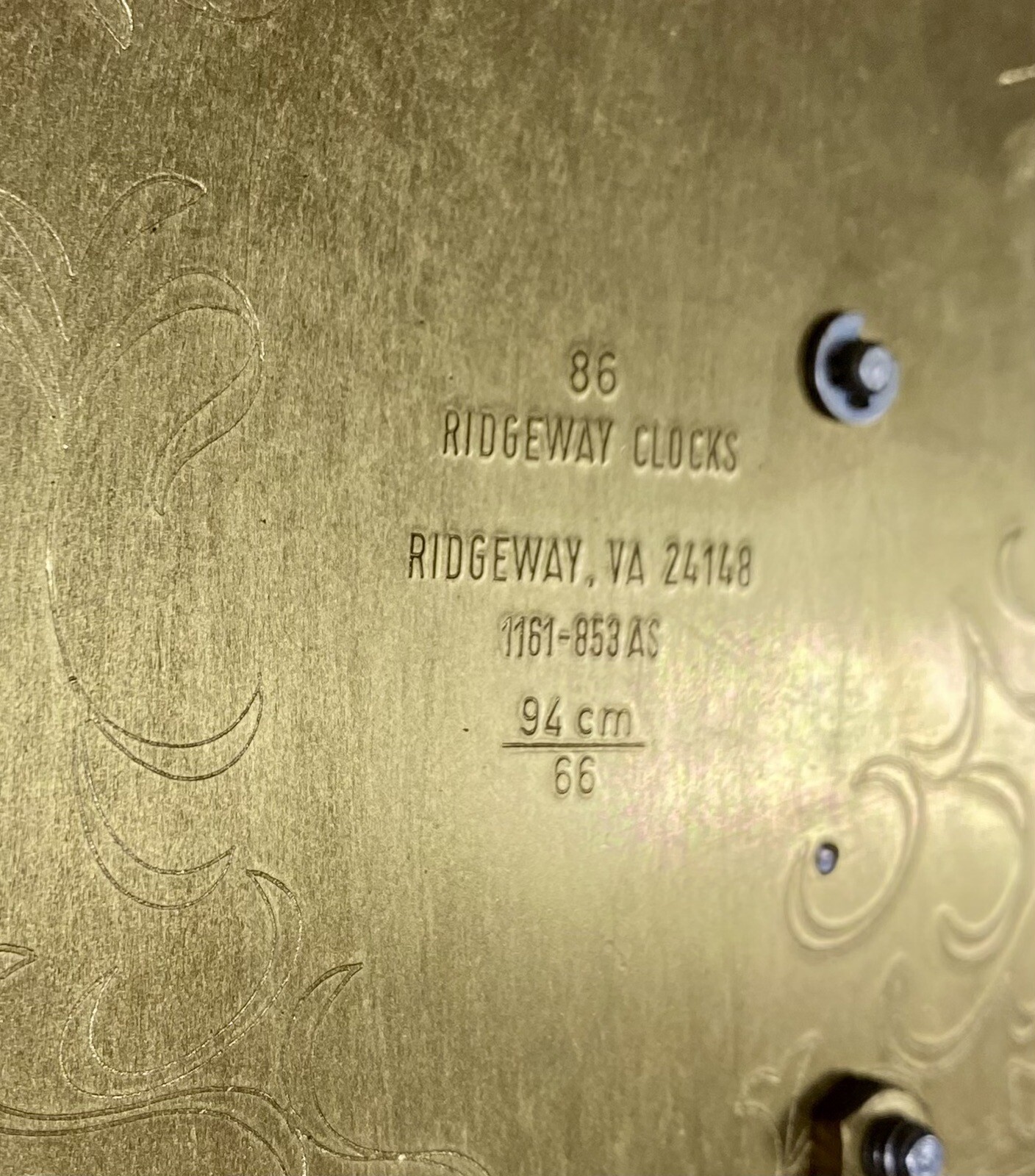 Hermle Ridgeway Clock Movement Triple Chime 1161-853AS 94cm With ...